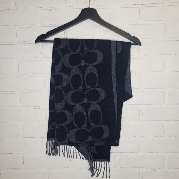 Coach | Accessories | New Coach Signature Wrap Black Scarf | Poshmark